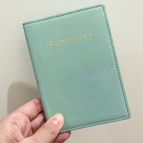 J. Crew Factory | Accessories | J Crew Leather Aqua Passport Cover ...